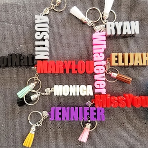 Custom Name Keychain / 3d Printed Keychain / Name Keychain / Bag Charms ...