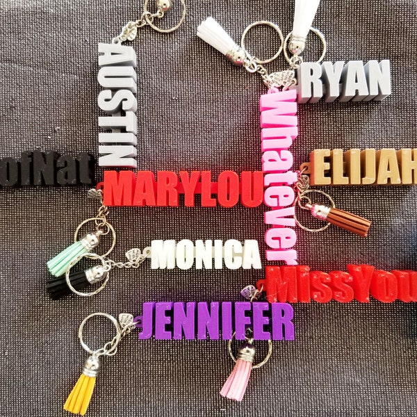 Name Keychain - Etsy