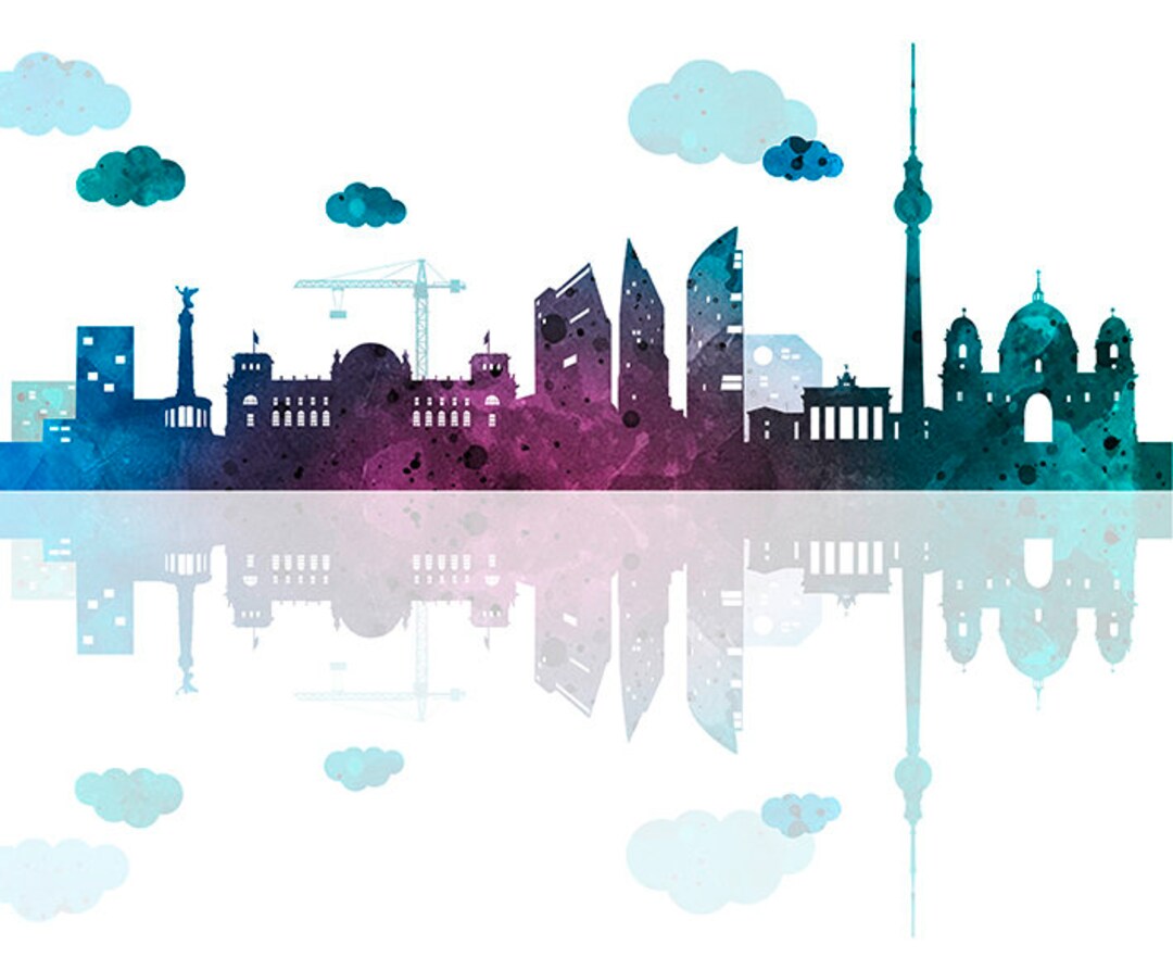Plotterdatei "Skyline BERLIN", SVG-/DXF-Format - Etsy.de