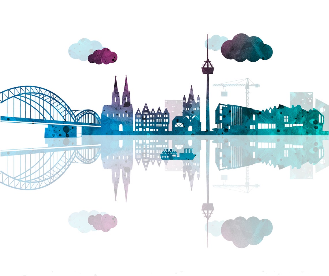 Plotter File skyline KÖln SVG/DXF Format - Etsy Hong Kong