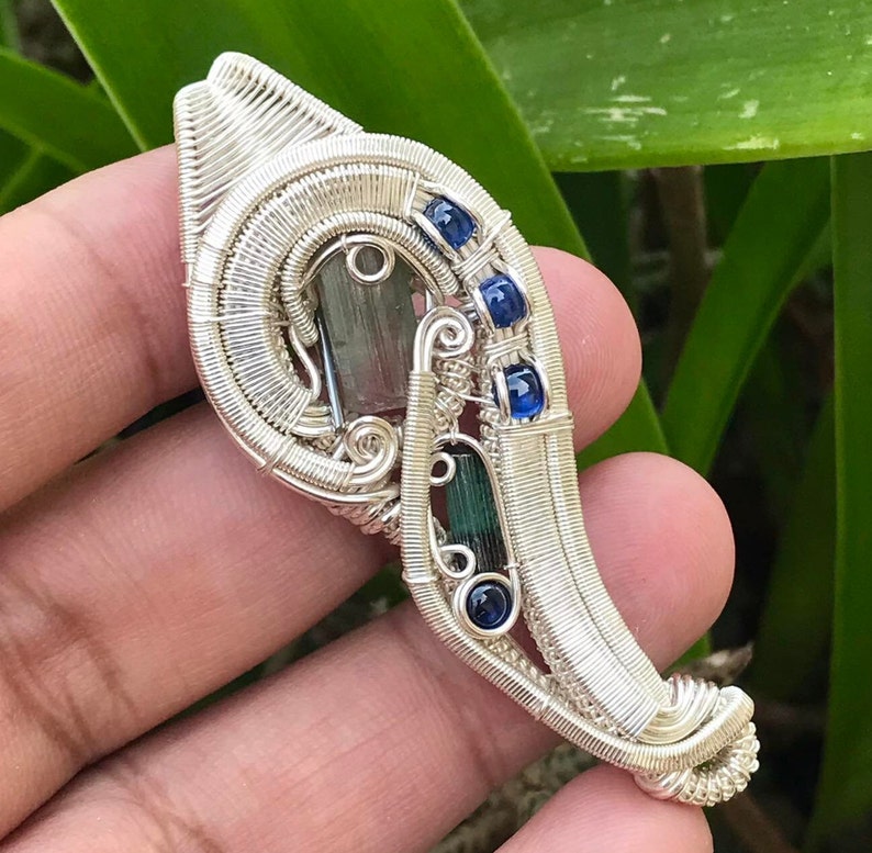 Sterling Silver /wire Wrap Pendant /wire Wrapped Pendant Jewelry ...