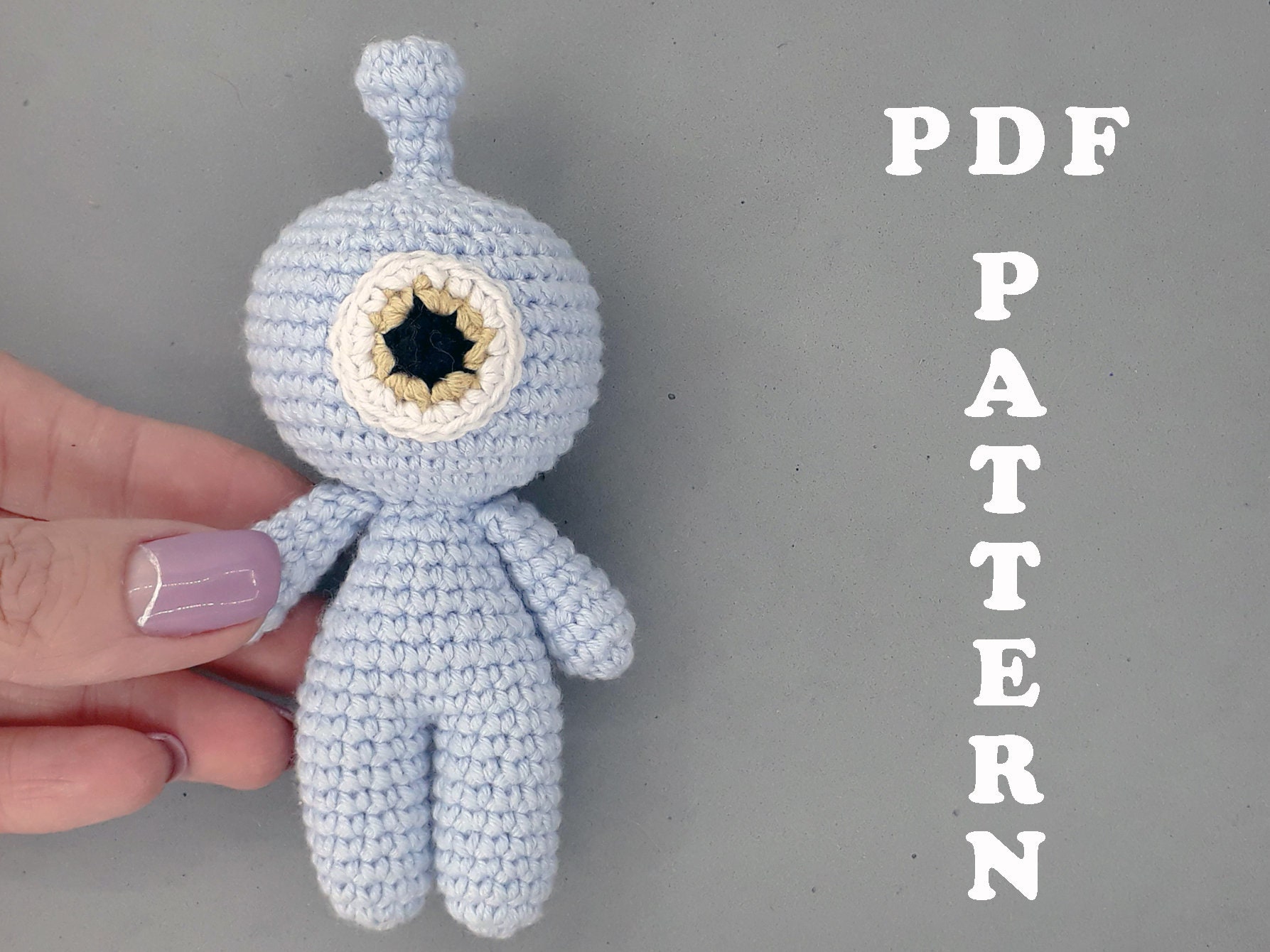 Crochet alien Amigurumi pattern for beginner Pdf pattern Photo | Etsy