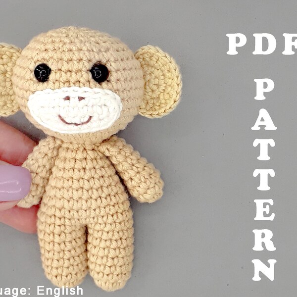 Tiny Crochet Monkey - Etsy