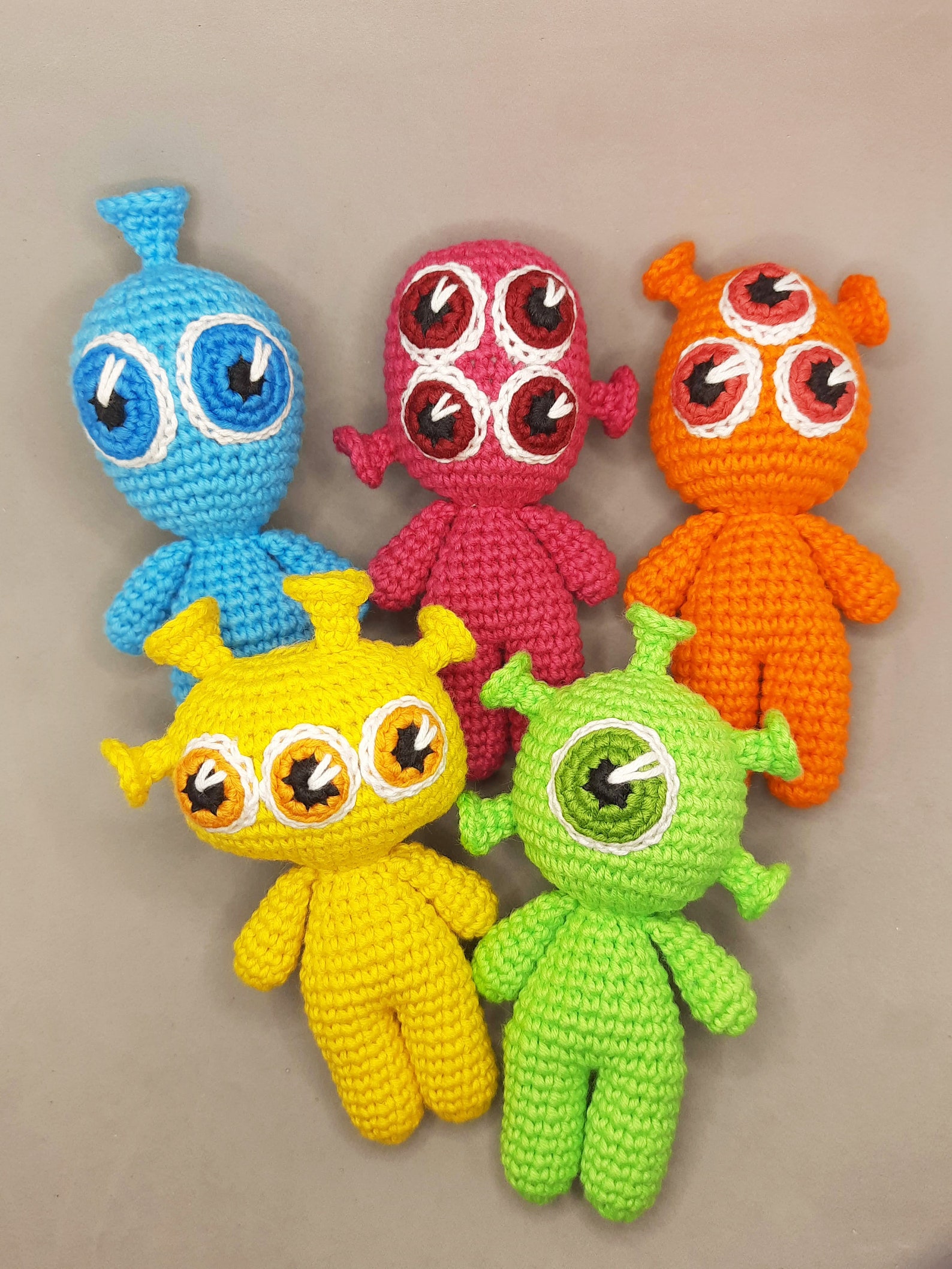 Crochet aliens SET Amigurumi patterns for beginner | Etsy