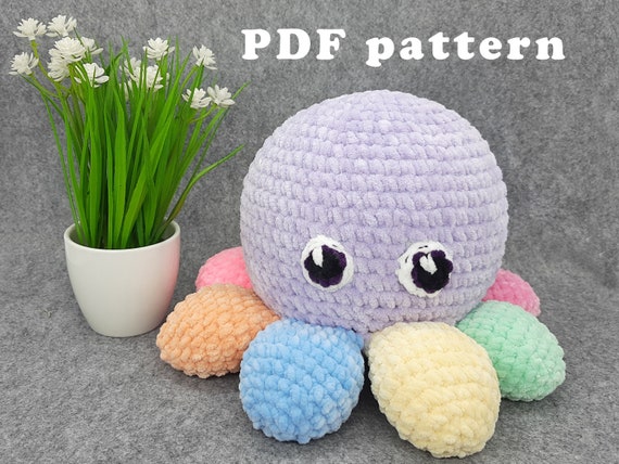 Crochet Octopus Amigurumi Pattern for Beginner | Etsy