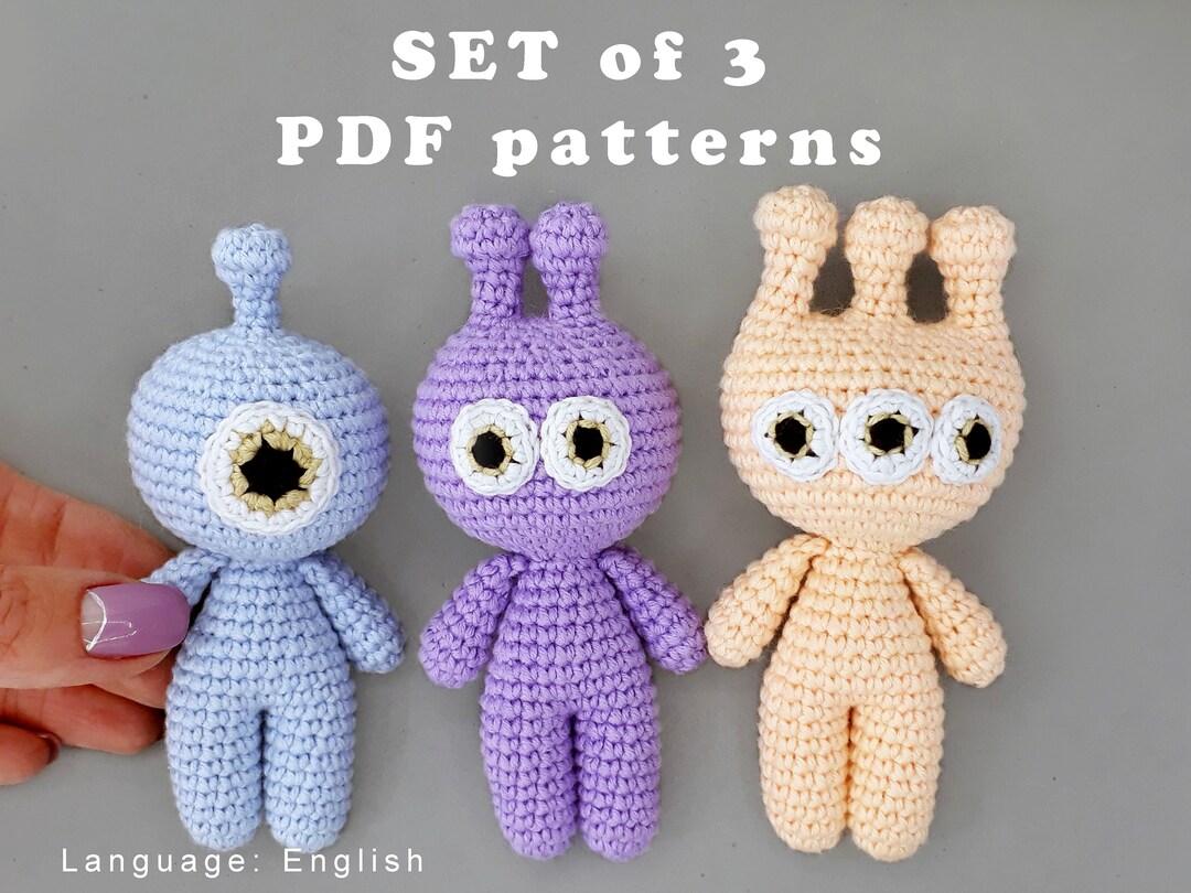 Crochet Aliens SET Amigurumi Pattern for Beginner - Etsy