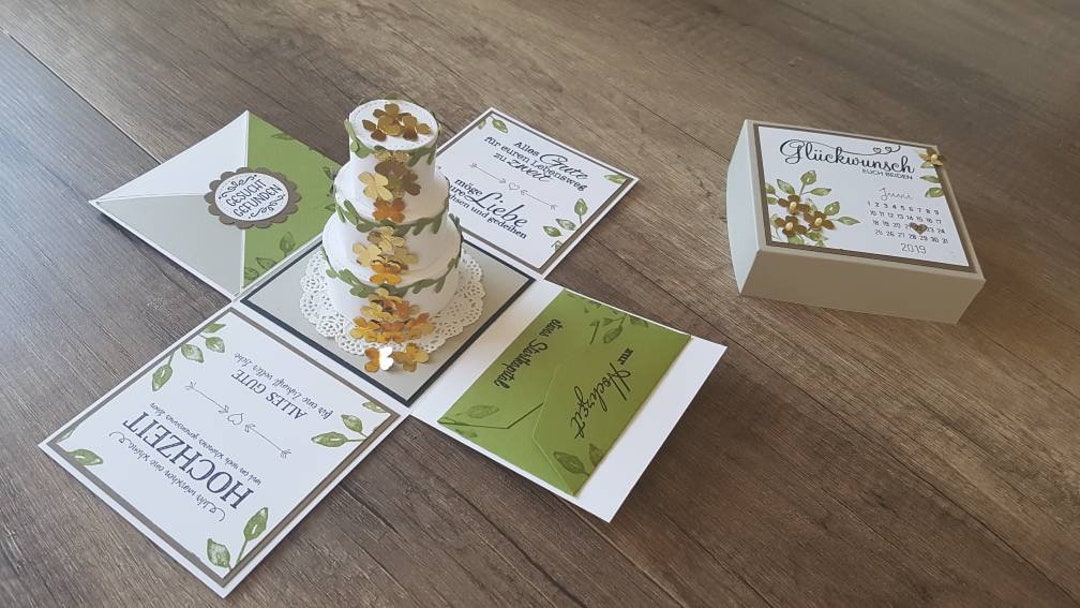 Explosion Box for Wedding With Wedding Cake - Etsy