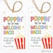 Back to School Gift Tags, School Popcorn Gift Tags Editable, First Day ...