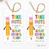 Back to School Editable Printable Gift Tags, Personalized First Day ...