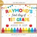 First Day of First Grade Sign Editable, First Day of School 2024 Sign ...