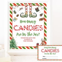 Christmas Candy Guessing Game Printable | Holiday Party Activity ...