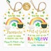 St Patrick's Gift Tag Editable, St Patrick Day Gift Label, Rainbow St ...