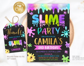 EDITABLE Slime Posters / Slime Shop / Slime Birthday Party / - Etsy