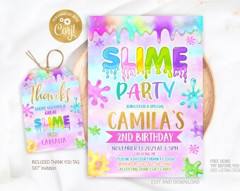 EDITABLE Slime Posters / Slime Shop / Slime Birthday Party / - Etsy