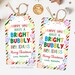 Christmas Bubble Tag Bright Editable Bubbly Holiday Tag Christmas Favor ...