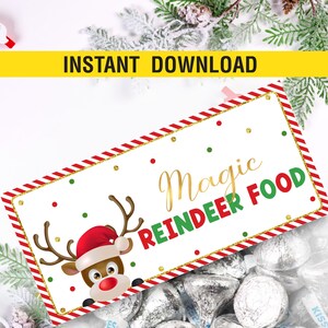 Magic Reindeer Food Treat Topper Printable, Christmas Topper Tag ...