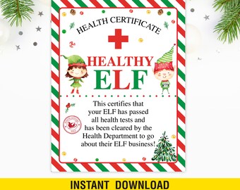 Elf on Shelf Certificate - Etsy