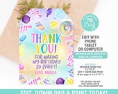 Candy Party Tags EDITABLE Candy Land Party Favor Tags Sweet - Etsy