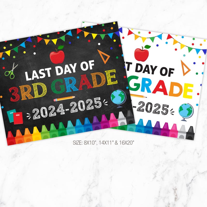 Third Grade Sign - Etsy