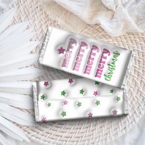 Christmas Candy Bar Wrapper Template, Christmas Chocolate Label ...