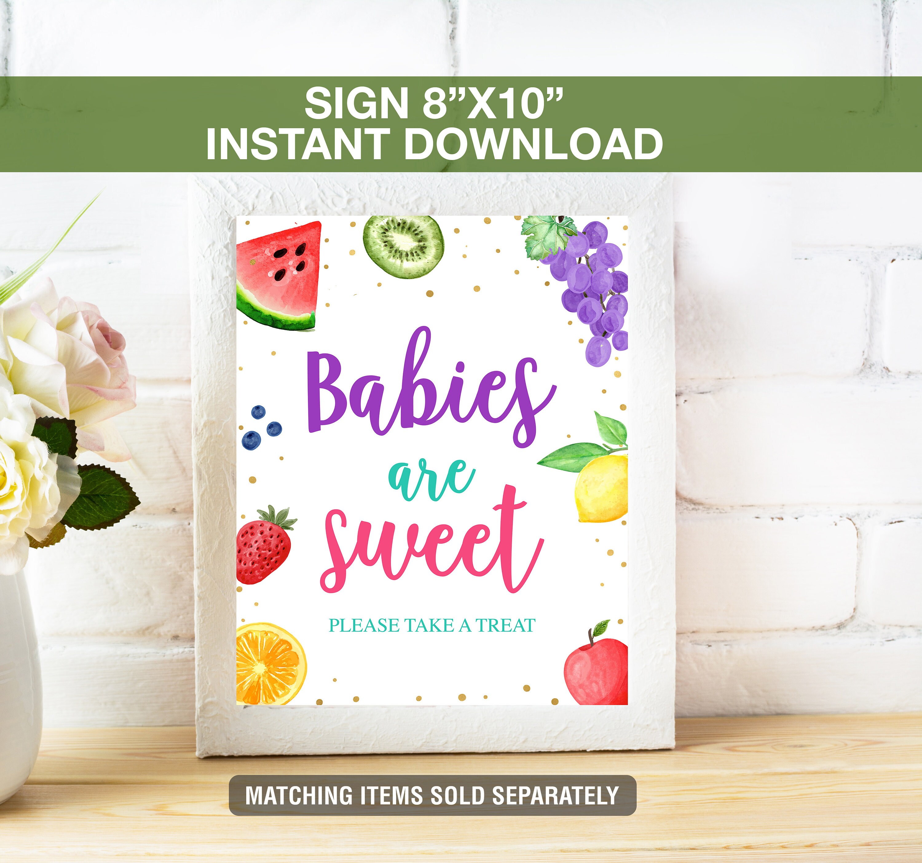 Fruit Gifts and Cards Sign Printable Summer Cards and Gifts | Etsy