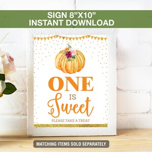 Decorate A Pumpkin Sign Printable, Pumpkin First Birthday Party, First ...