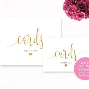 Cards Sign Printable, Wedding Cards Sign, Wedding Sign, Gift Table Sign ...