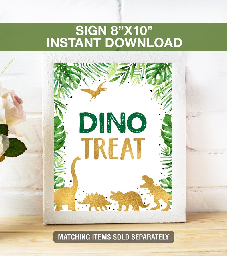 Dinosaur Watering Hole Sign Printable Dino Table Decor Sign - Etsy