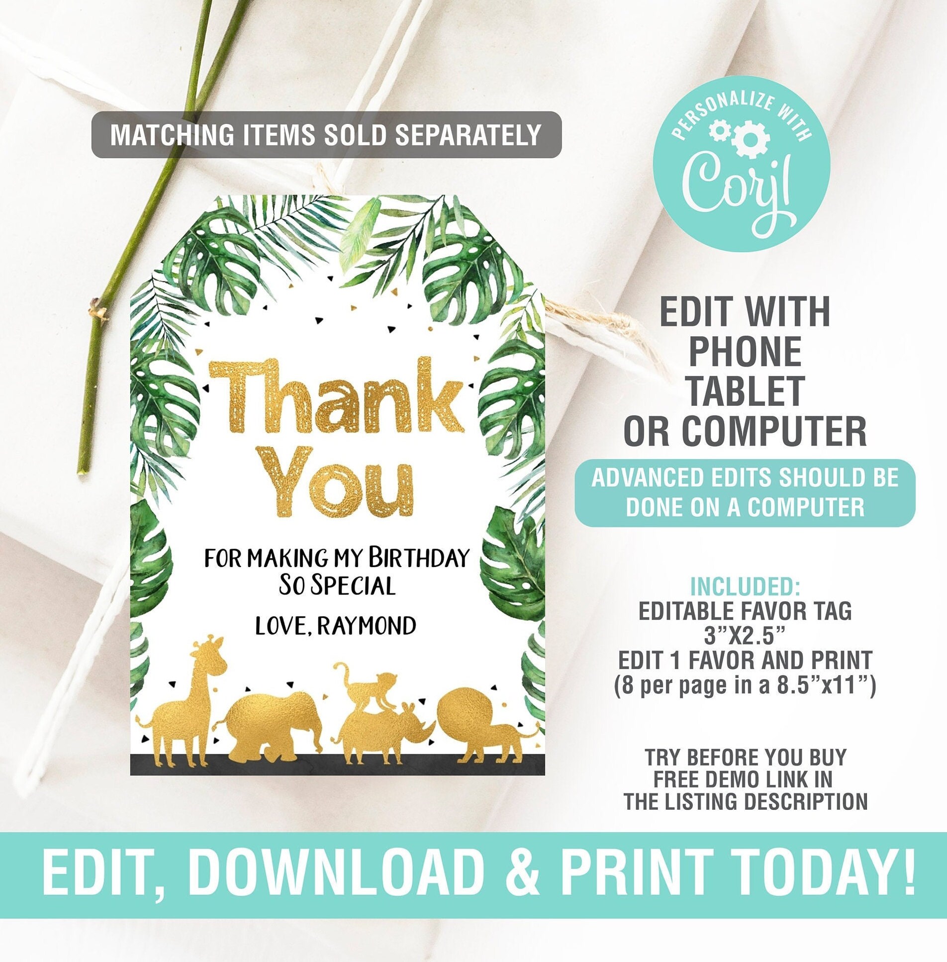 SAFARI Buffet Cards Safari Food Labels Placecards Jungle | Etsy