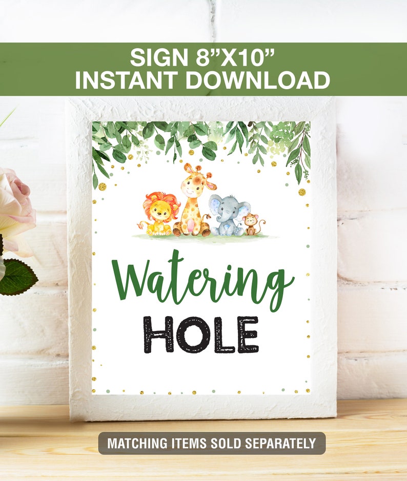 Jungle Juice Sign Printable Wild One Animals Zoo Jungle | Etsy