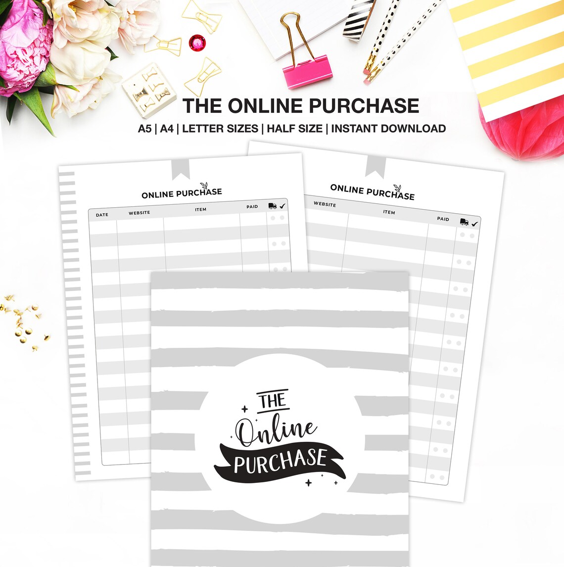 Online Shopping Tracker Printable Online Purchase Planner - Etsy