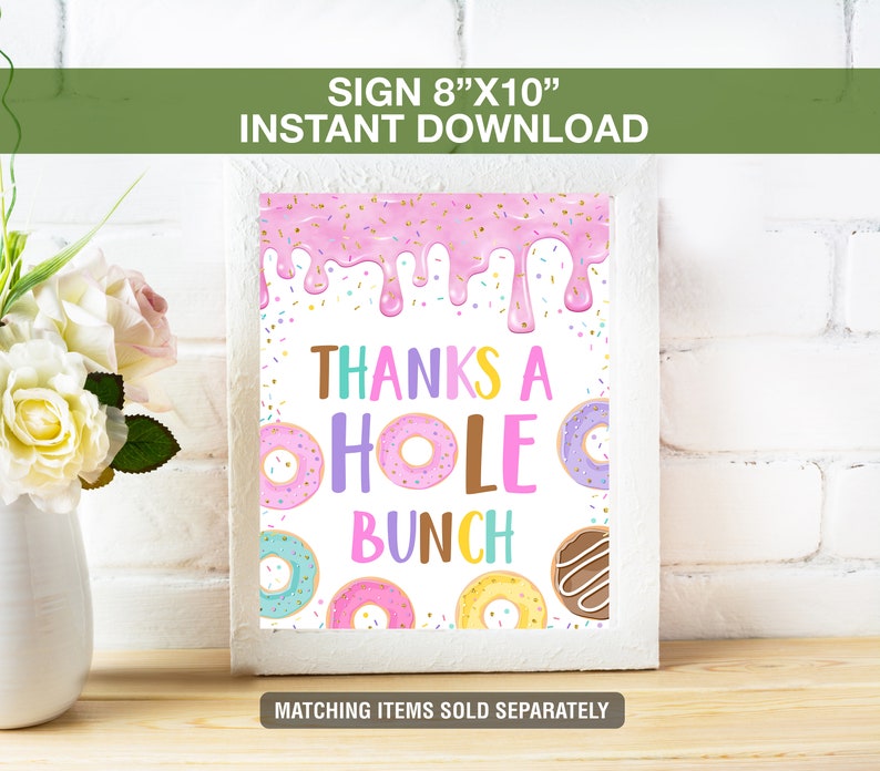 Donut Coloring Station Signdonut Party Birthday Sign Pink - Etsy