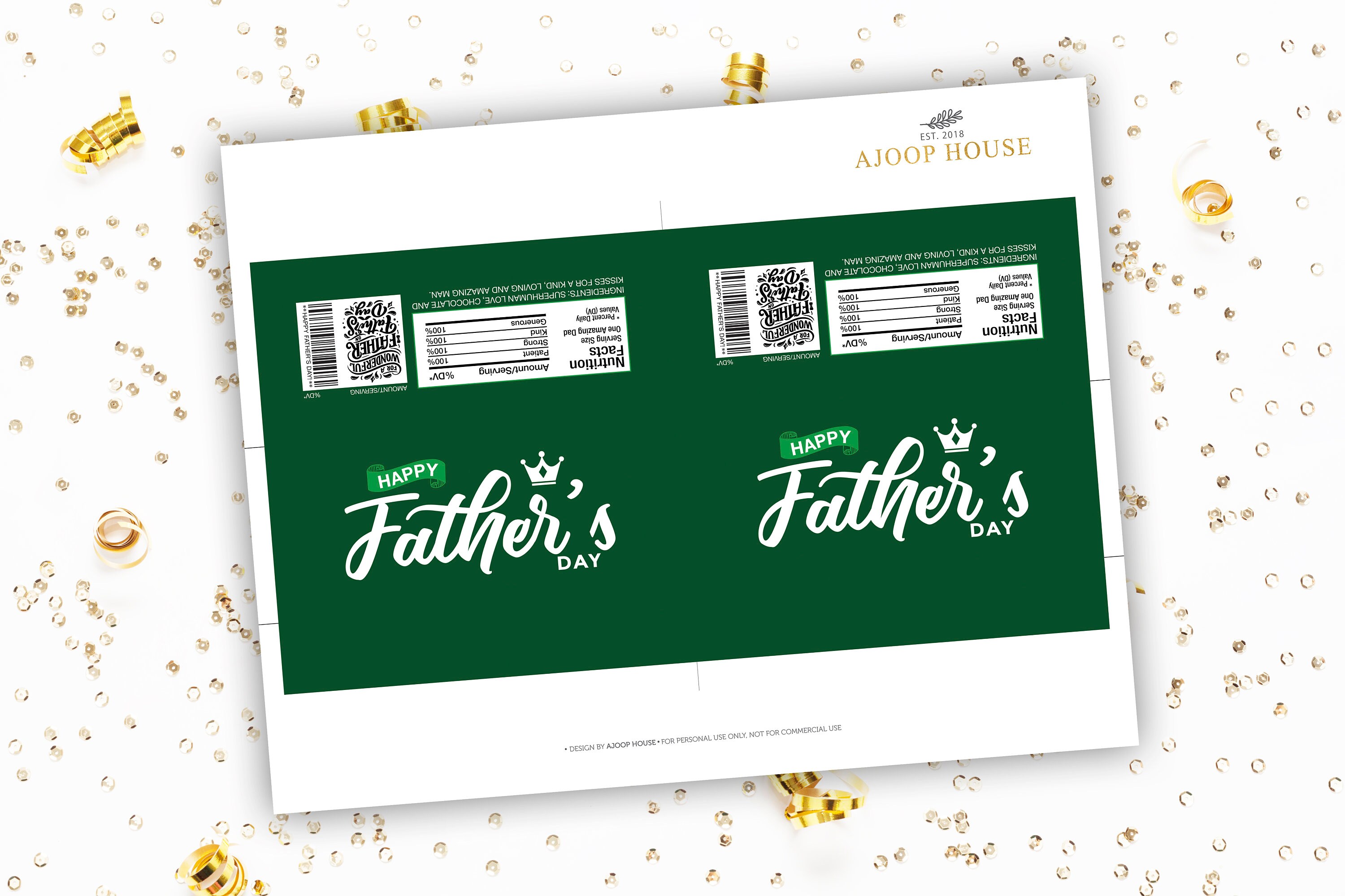 Happy Father's Day Candy Wrapper Printable Father's - Etsy