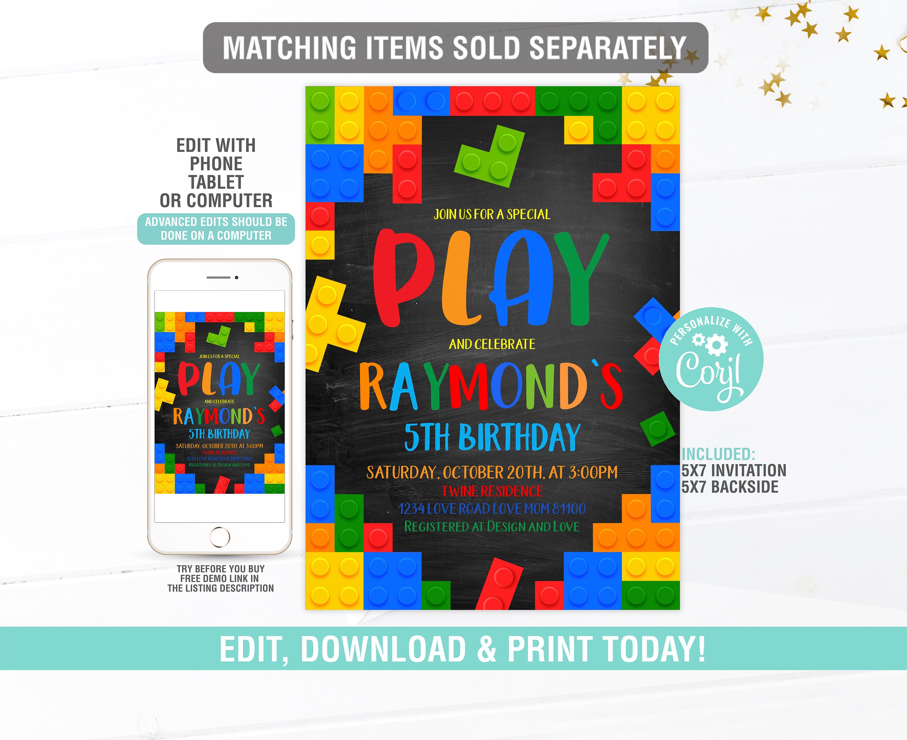 Building Blocks Milestone Brick Birthday Sign Building - Etsy