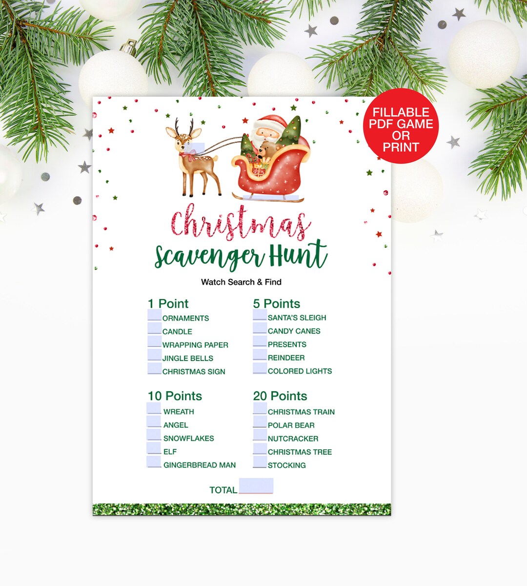 Christmas Scavenger Hunt, Family Office Christmas Games,christmas Party ...