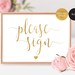 Please Sign Printable Wedding Cards Sign Wedding Sign Table - Etsy