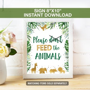 Editable Custom Safari Sign, Jungle Party Decor Sign, Wild Animal Sign ...