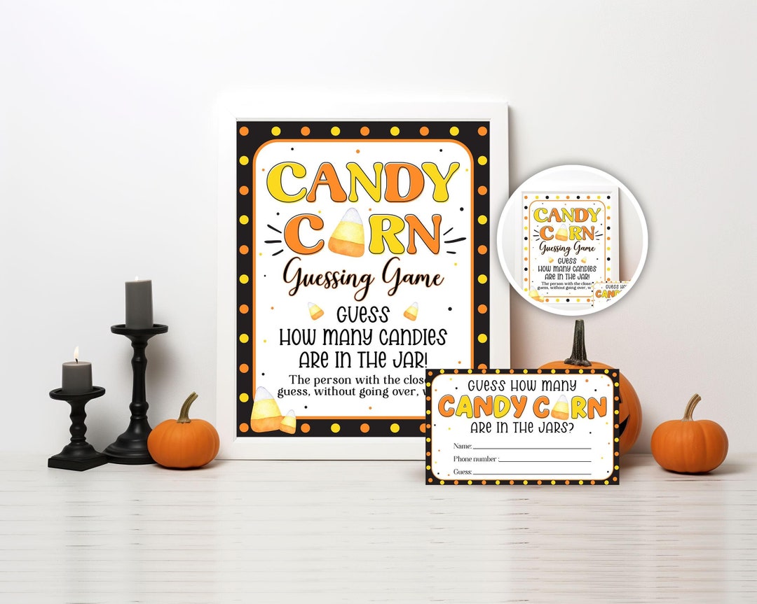 Candy Cor Guessing Game Printable, Halloween Party Office Party Games ...