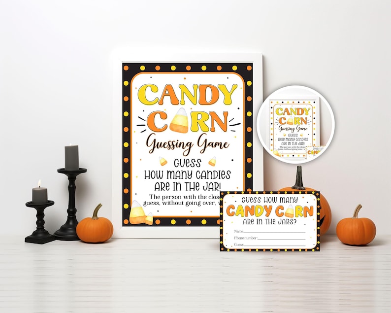 Candy Cor Guessing Game Printable, Halloween Party Office Party Games ...