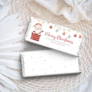 Editable Christmas Candy Bar Wrapper Template, Christmas Chocolate ...