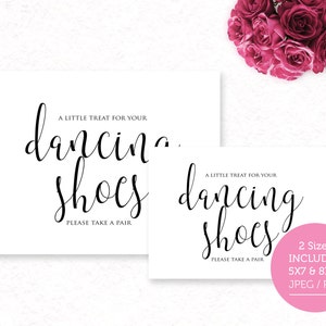 Dancing Shoes Sign, Dancing Feet Printable, Wedding Dancing Shoes Sign ...