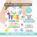 High Five Birthday Invitation, High Five Invite EDITABLE, High Five ...