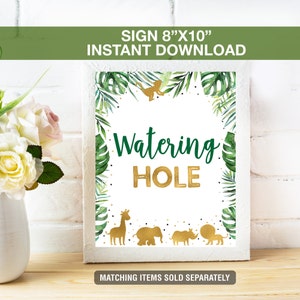 Adopt an Animal Safari Birthday Sign Printable, Wild One Animals Zoo ...