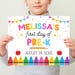 First Day of Pre-k Sign Editable, First Day of School 2025 Sign, Pre-k ...