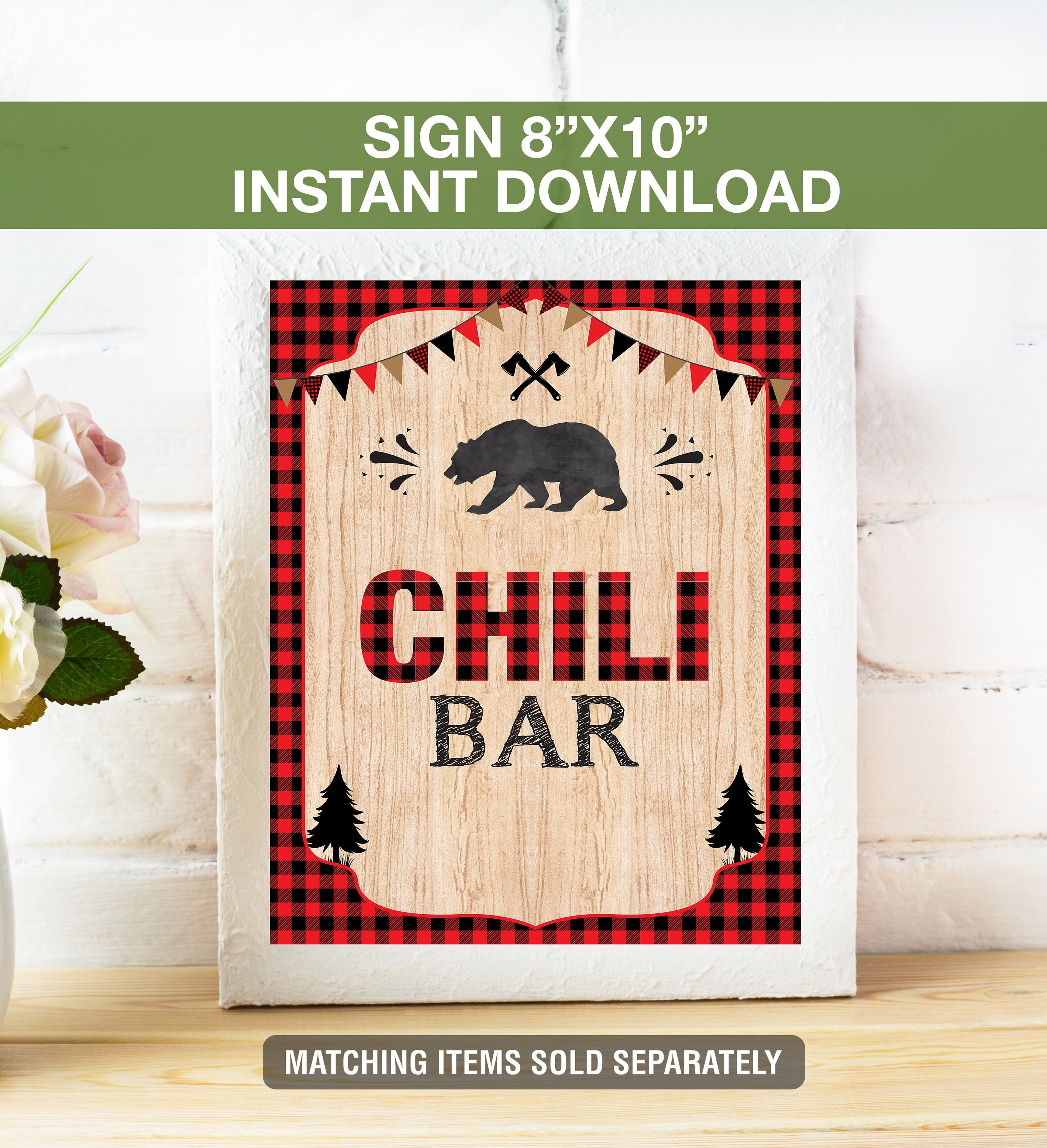 Trail Mix Bar Sign Lumberjack Trail Mix Bar Sign Baby Shower | Etsy