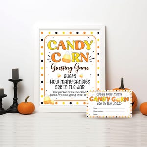 Candy Cor Guessing Game Printable, Halloween Party Office Party Games ...