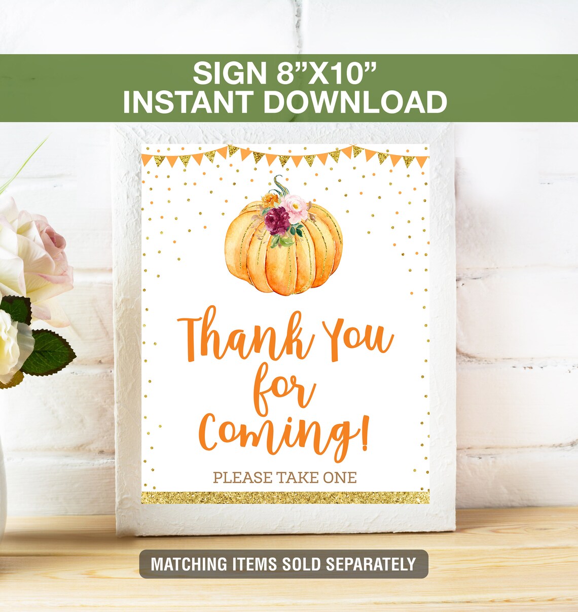 Decorate A Pumpkin Sign Printable Pumpkin First Birthday | Etsy