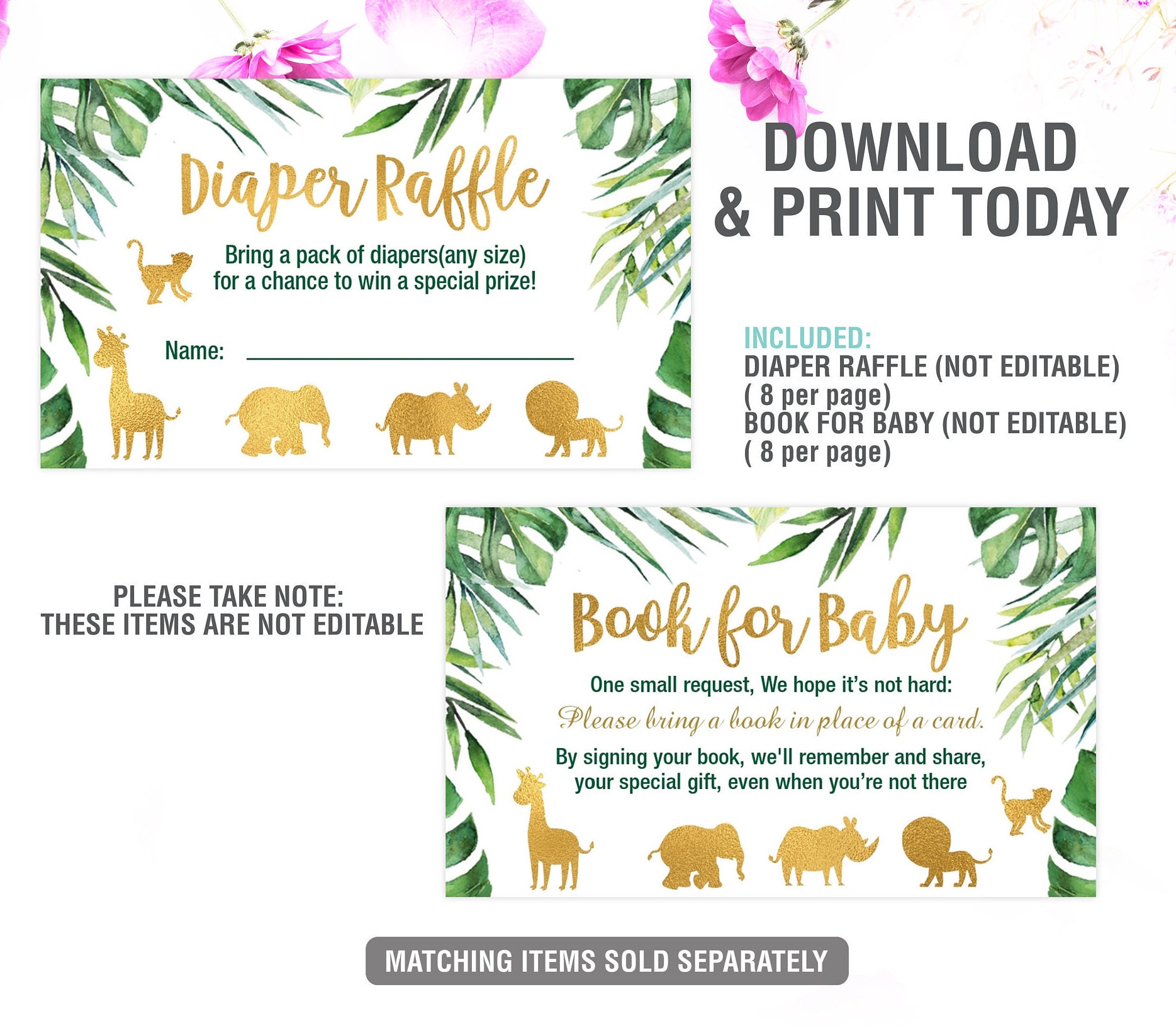 SAFARI Buffet Cards Safari Food Labels Placecards Jungle - Etsy