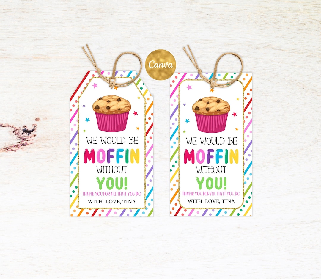 Muffin Appreciationtag Editable, Teacher Appreciation Tags, End of ...