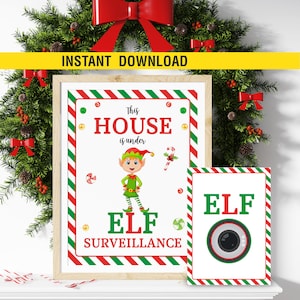 Editable Elf Activity Kit, Elf Surveillance Sign, Elf Cam, Elf Adoption ...